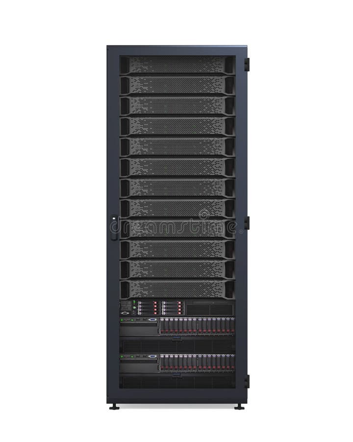 Computer Network Server Isolated Stock Illustration - Illustration of ...