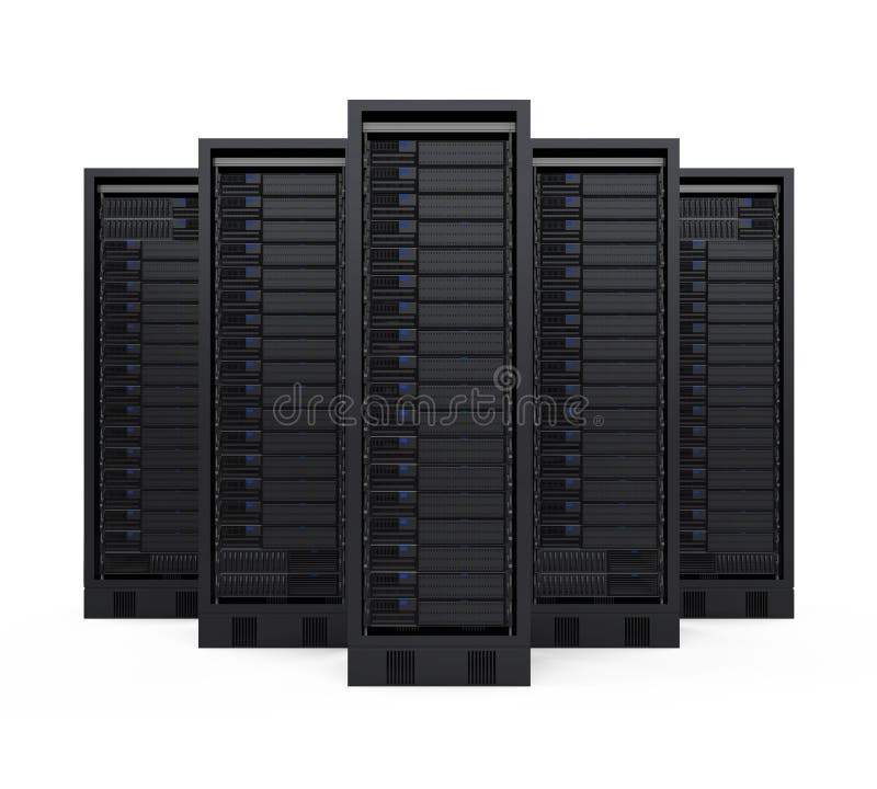 Computer Network Server Isolated Stock Illustration - Illustration of ...