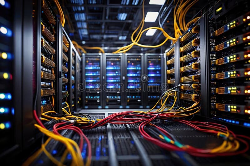 Computer Network Server Room, Data Communications Technology Wiring ...
