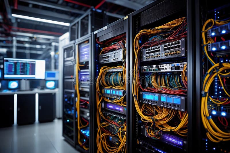 Computer Network Server Room, Data Communications Technology Wiring ...