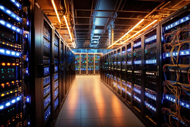 Computer Network Server Room, Data Communications Technology Wiring ...