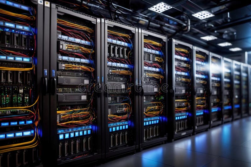 Computer Network Server Room, Data Communications Technology Wiring ...