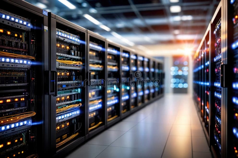 Computer Network Server Room, Data Communications Technology Wiring ...