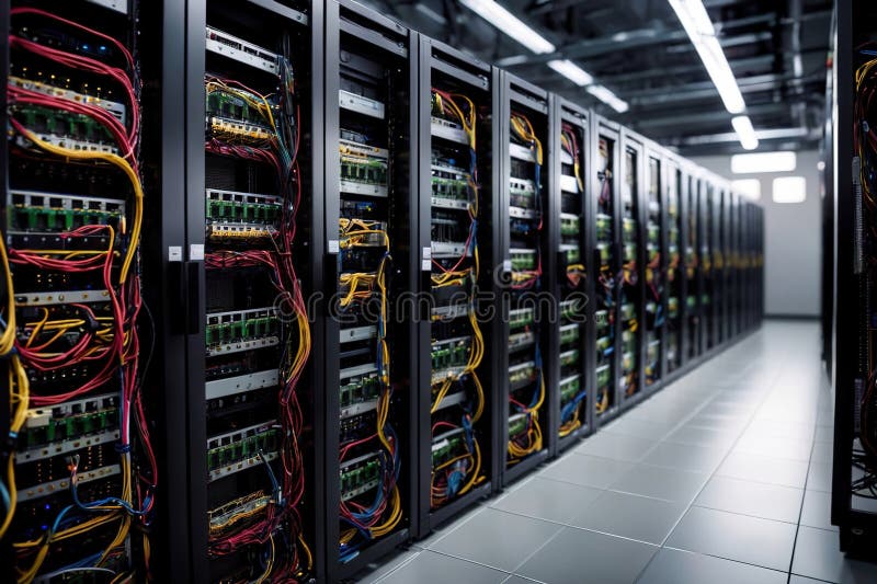 Computer Network Server Room, Data Communications Technology Wiring ...