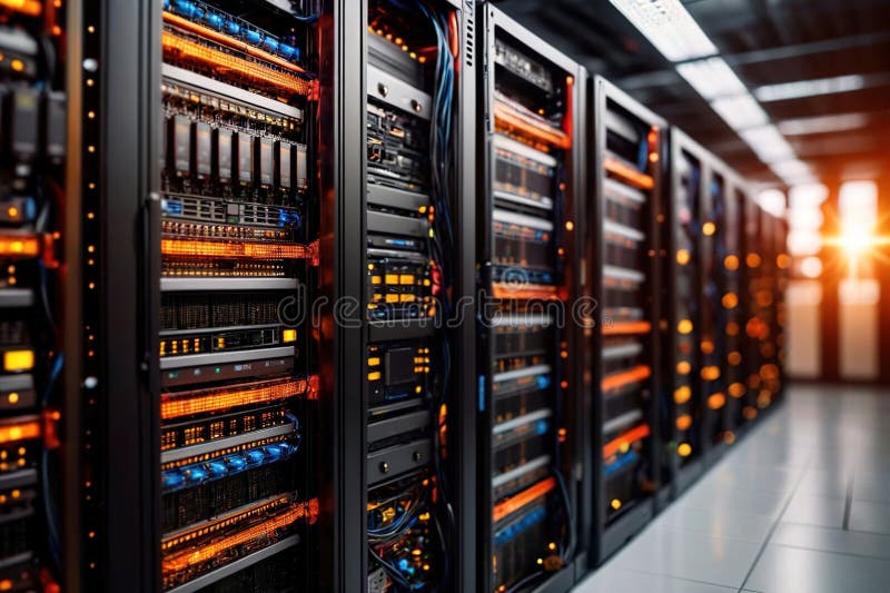 Computer Network Server Room, Data Communications Technology Wiring ...