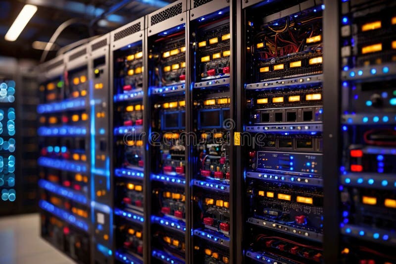 Computer Network Server Room, Data Communications Technology Wiring ...