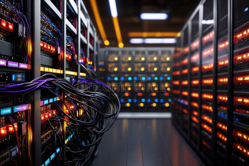 Computer Network Server Room, Data Communications Technology Wiring ...