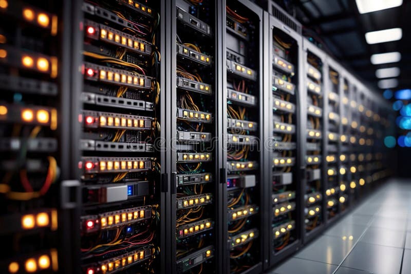 Computer Network Server Room, Data Communications Technology Wiring ...