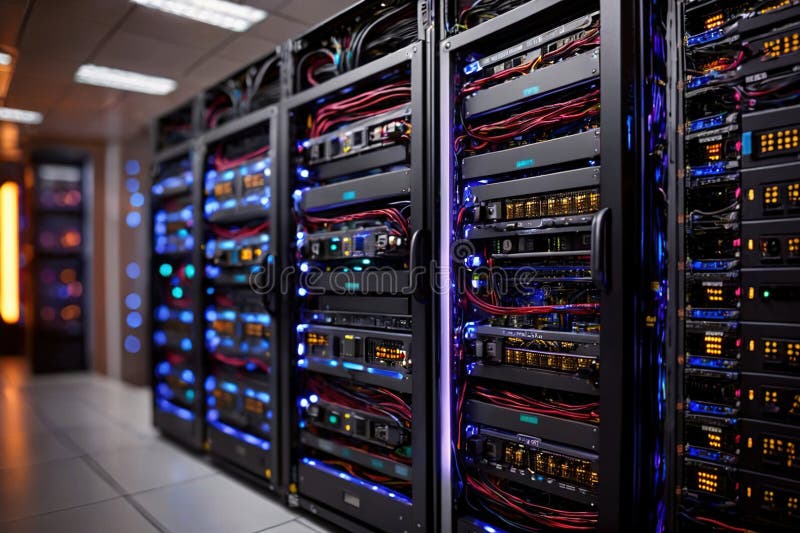 Computer Network Server Room, Data Communications Technology Wiring ...