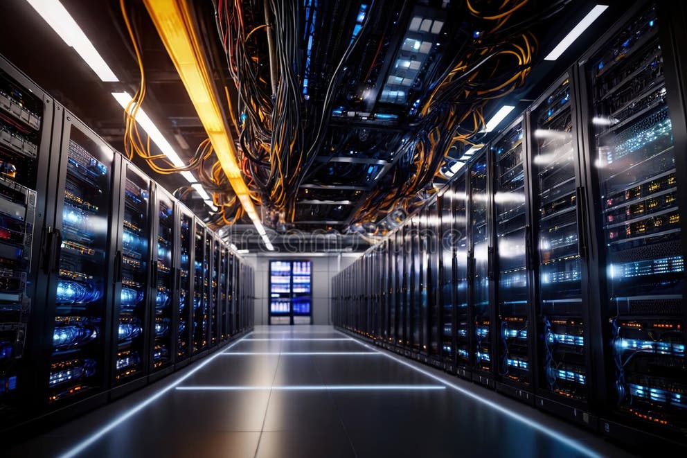 Computer Network Server Room, Data Communications Technology Wiring ...