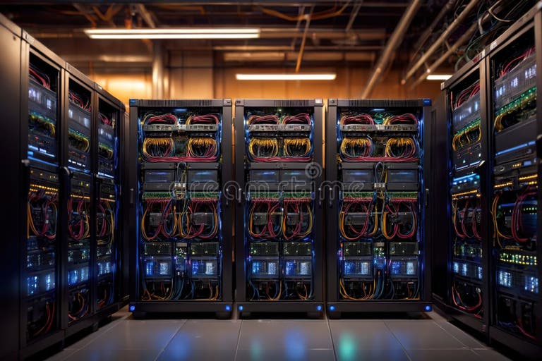 Computer Network Server Room, Data Communications Technology Wiring ...