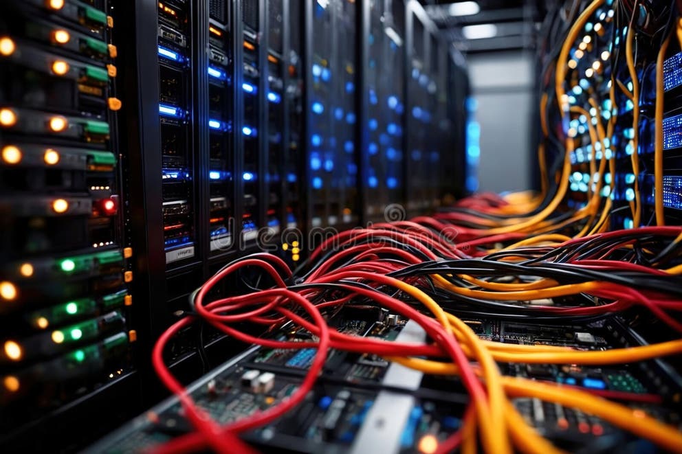 Computer Network Server Room, Data Communications Technology Wiring ...