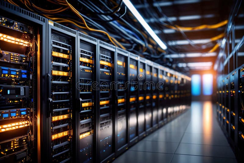 Computer Network Server Room, Data Communications Technology Wiring ...