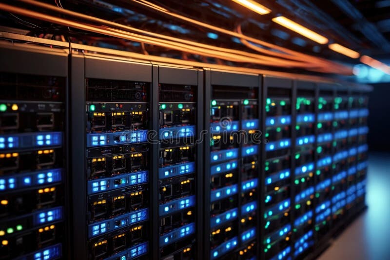 Computer Network Server Room, Data Communications Technology Wiring ...