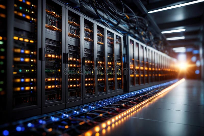 Computer Network Server Room, Data Communications Technology Wiring ...