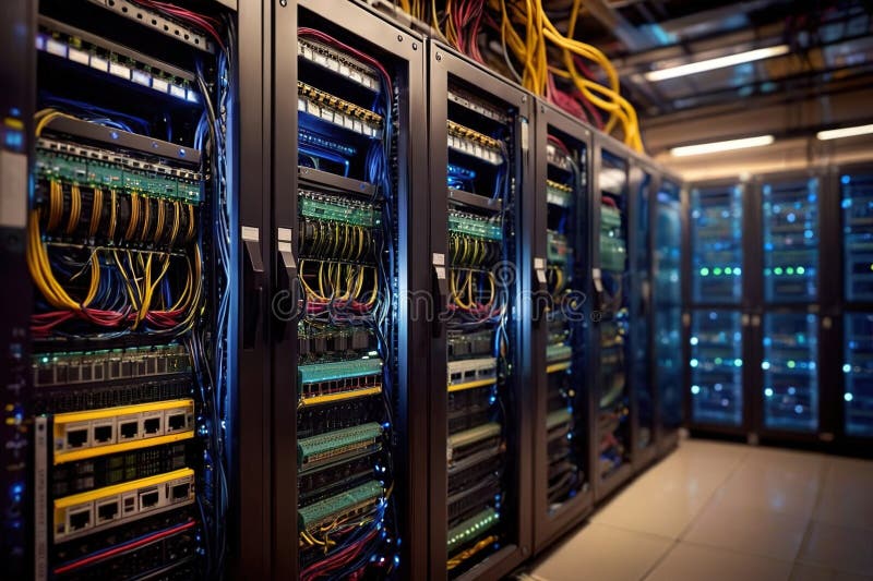 Computer Network Server Room, Data Communications Technology Wiring ...