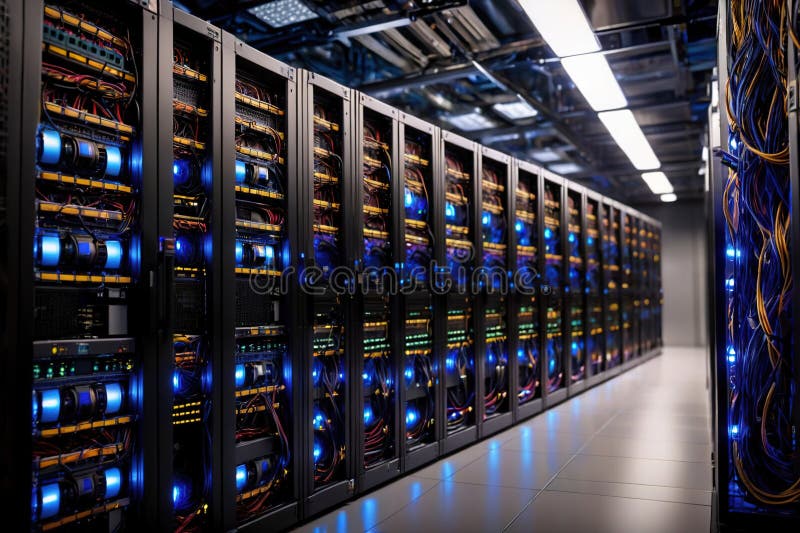 Computer Network Server Room, Data Communications Technology Wiring ...