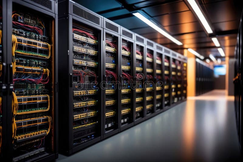 Computer Network Server Room, Data Communications Technology Wiring ...