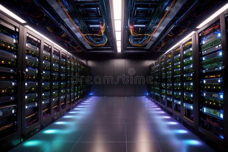 Computer Network Server Room, Data Communications Technology Wiring ...