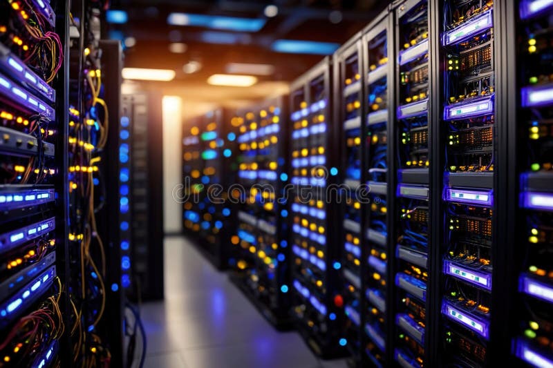 Computer Network Server Room, Data Communications Technology Wiring ...