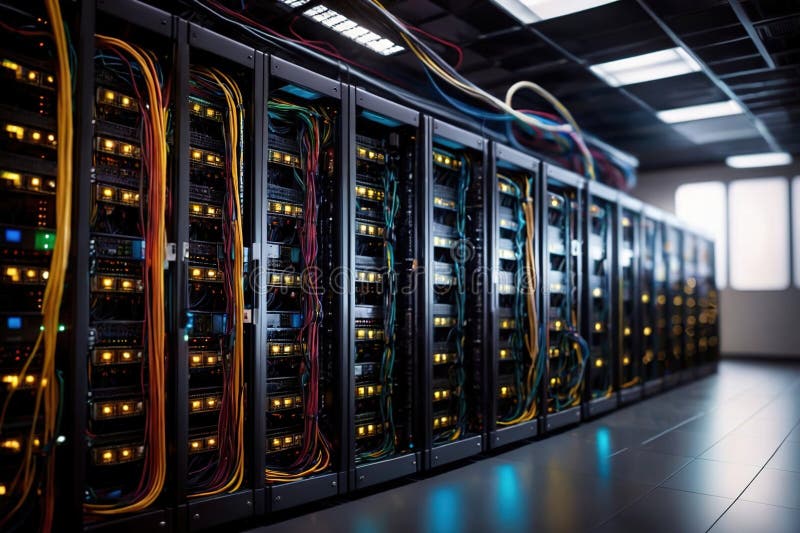 Computer Network Server Room, Data Communications Technology Wiring ...