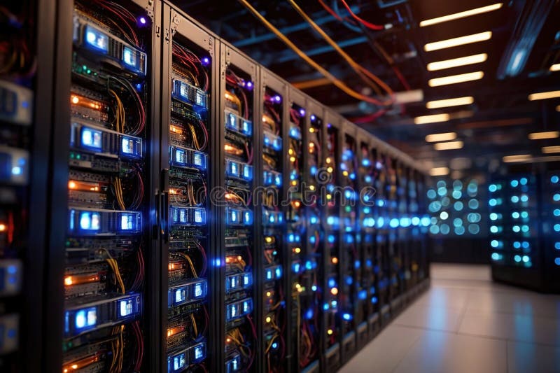 Computer Network Server Room, Data Communications Technology Wiring ...