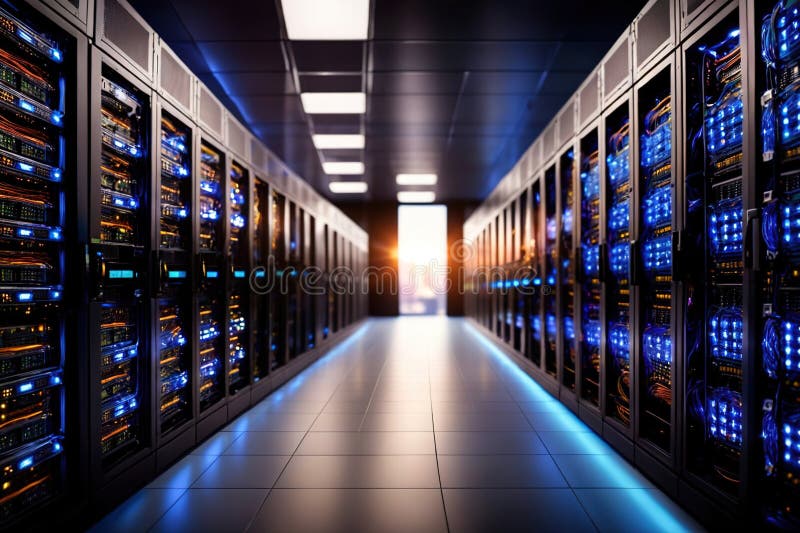 Computer Network Server Room, Data Communications Technology Wiring ...