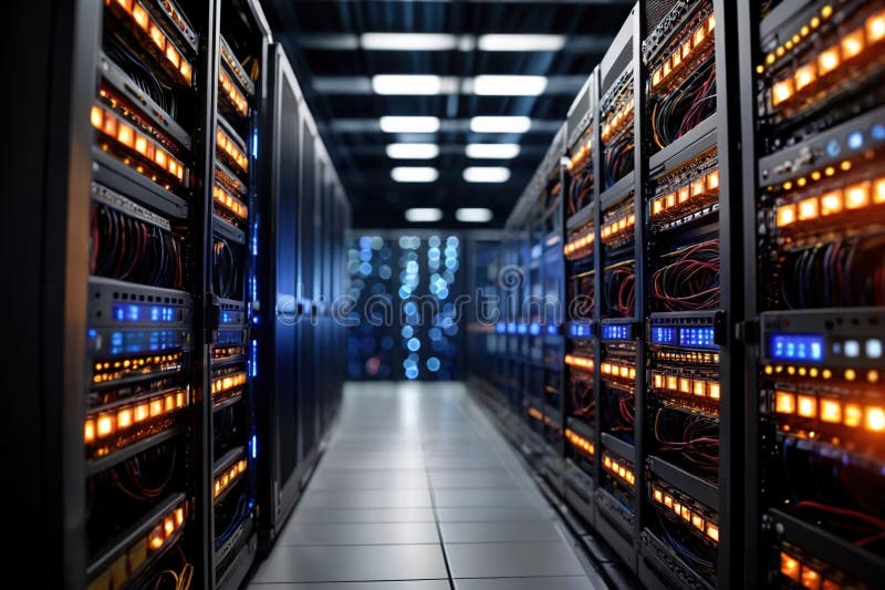 Computer Network Server Room, Data Communications Technology Wiring ...