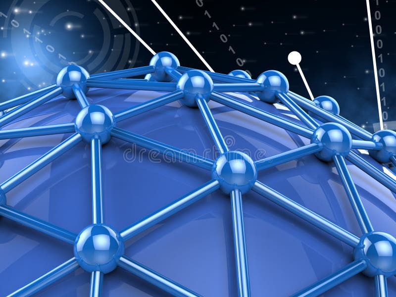 Computer Network Shows Global Communications and Computing Stock ...