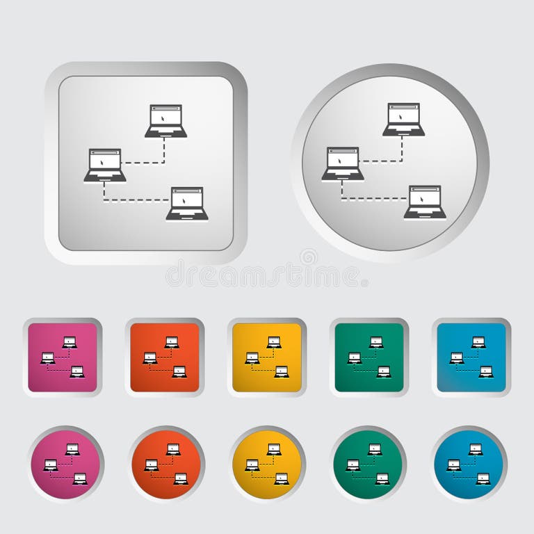 Computer Network Single Icon. Stock Vector - Illustration of keyboard ...