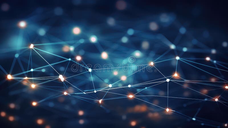 Computer Network Tech Background Stock Illustration - Illustration of ...