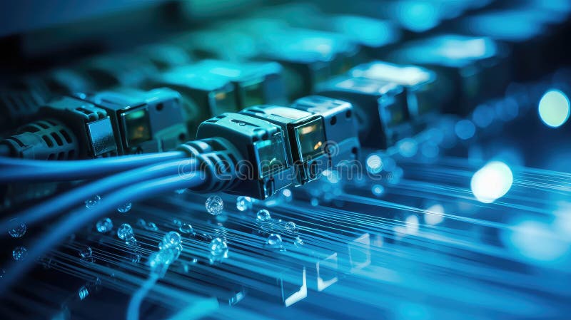 Computer Network Tech Background Stock Illustration - Illustration of ...