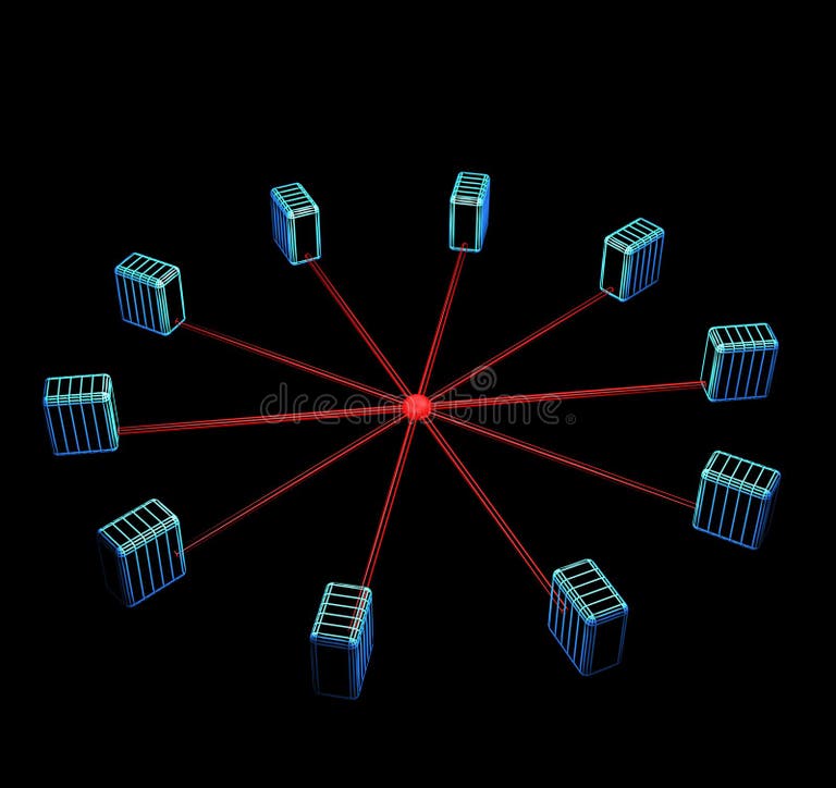 Computer Network topology stock image. Image of console - 1162809