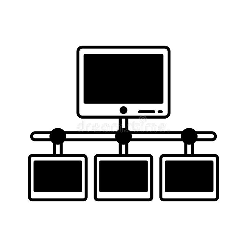 Computer Network Vector Icon Which Can Easily Modify or Edit Stock ...