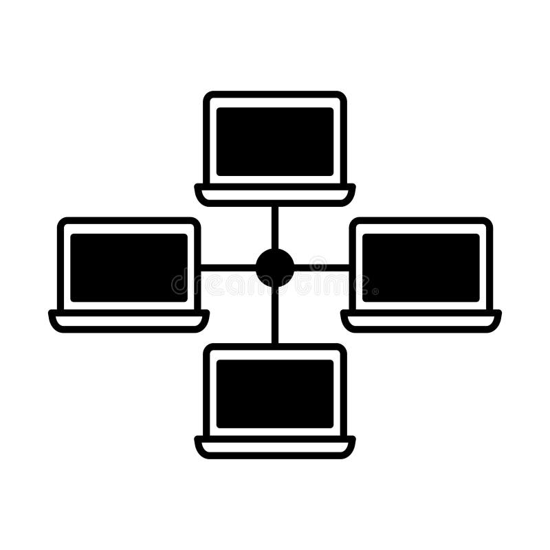 Computer Network Vector Icon Which Can Easily Modify or Edit Stock ...