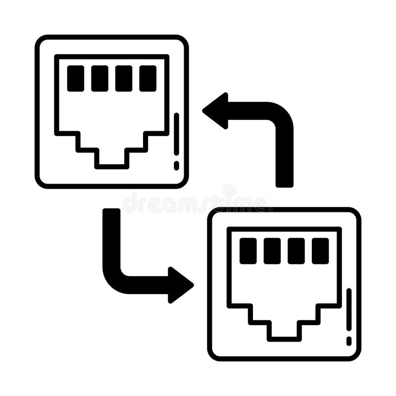 Computer Network Vector Icon Which Can Easily Modify or Edit Stock ...