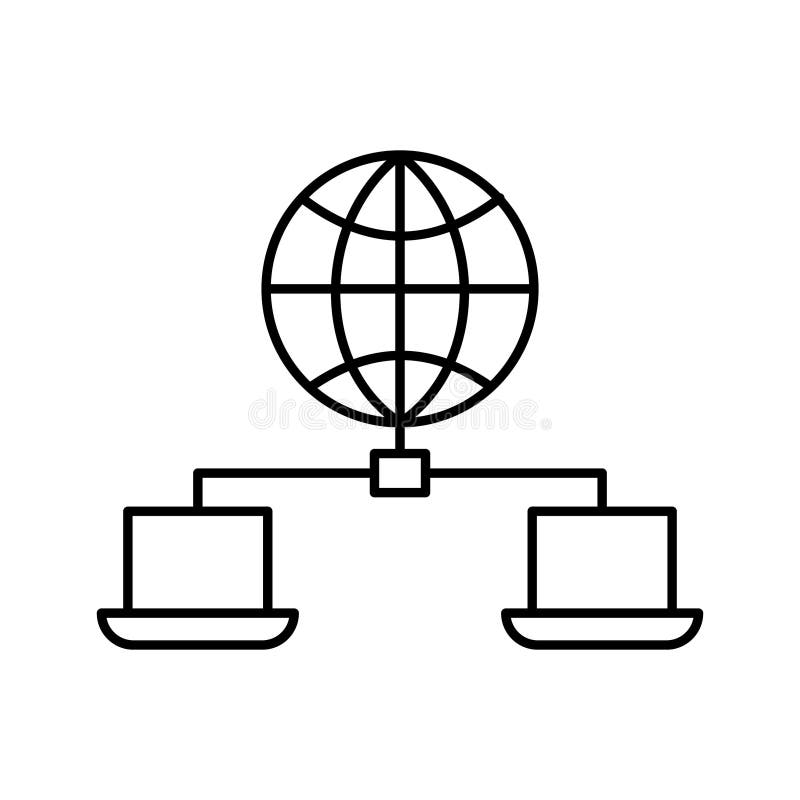 Computer Network Vector Icon Which Can Easily Modify or Edit Stock ...
