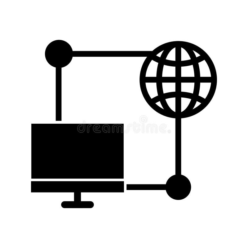 Computer Network Vector Icon Which Can Easily Modify or Edit Stock ...