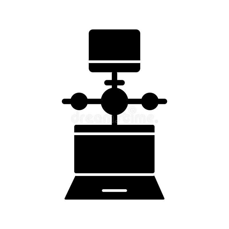 Computer Network Vector Icon Which Can Easily Modify or Edit Stock ...