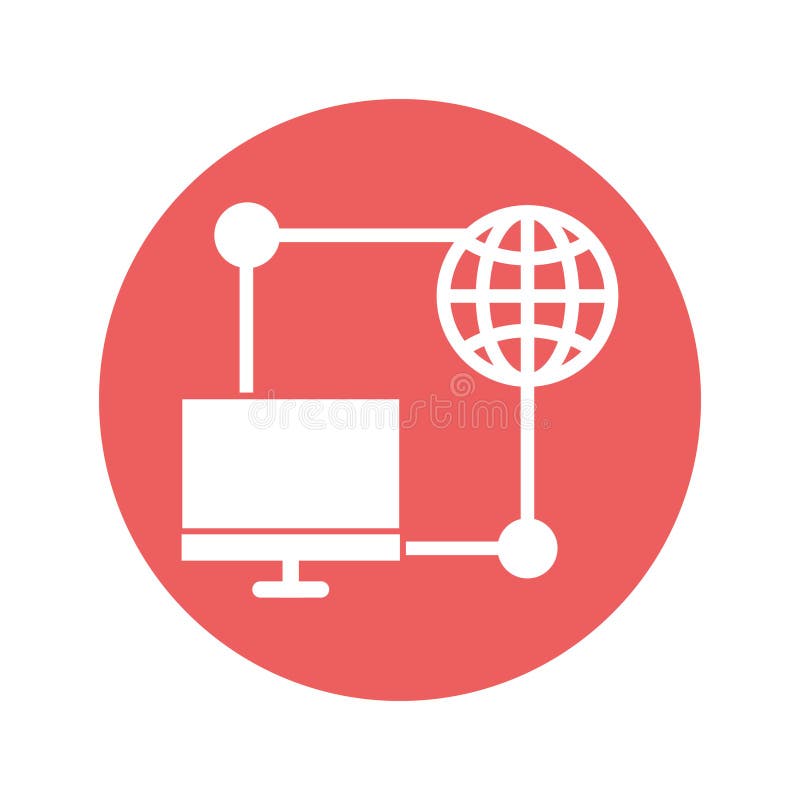 Computer Network Vector Icon Which Can Easily Modify or Edit Stock ...