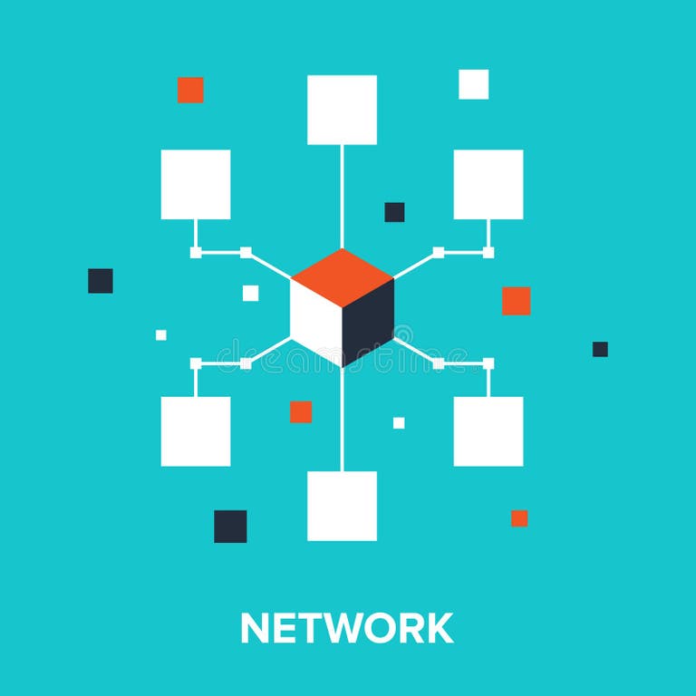 Computer Network Vector Illustration Concept Stock Illustration - Illustration of computer ...