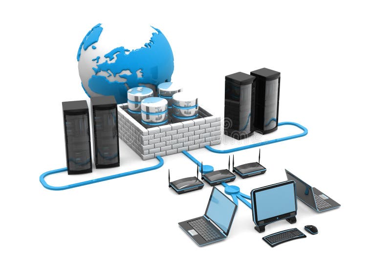 Computer network stock illustration. Illustration of networking - 188260702