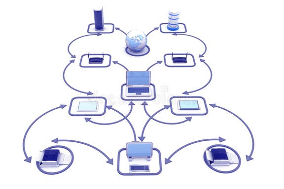 Computer network stock illustration. Illustration of virtual - 188260730
