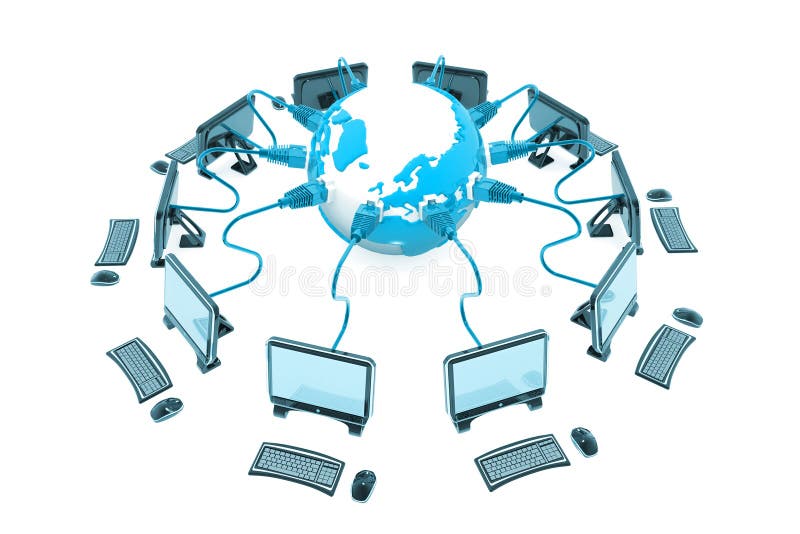 Computer network stock illustration. Illustration of cable - 277644833