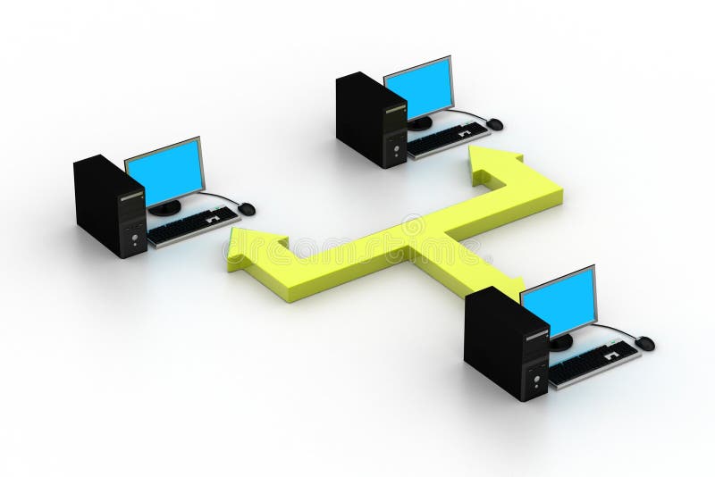 Computer Network. Conceptual Image Stock Illustration - Illustration of ...