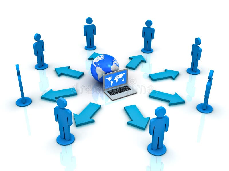 Computer Network stock illustration. Illustration of internet - 50694395