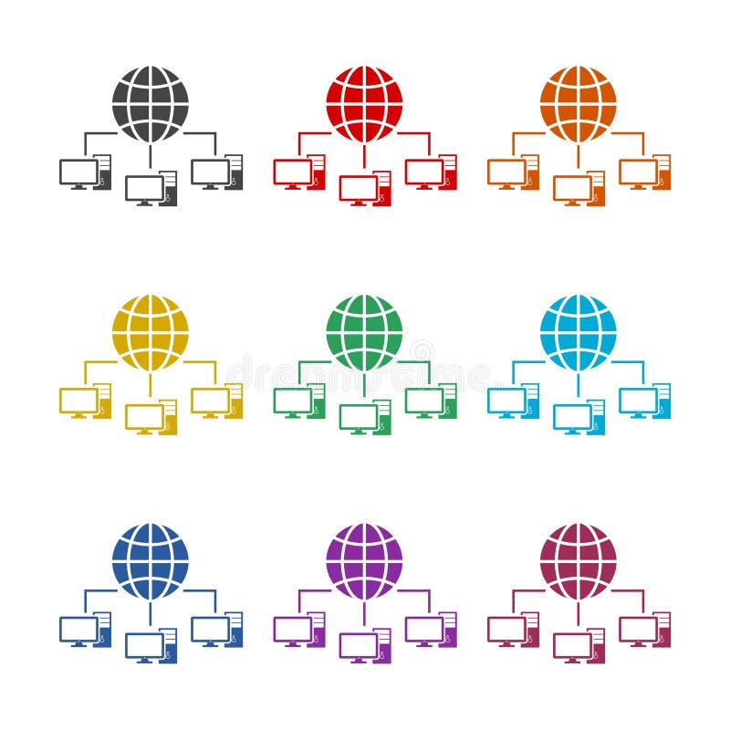 Networking Color Vector Icon Which Can Easily Modify or Edit Stock ...