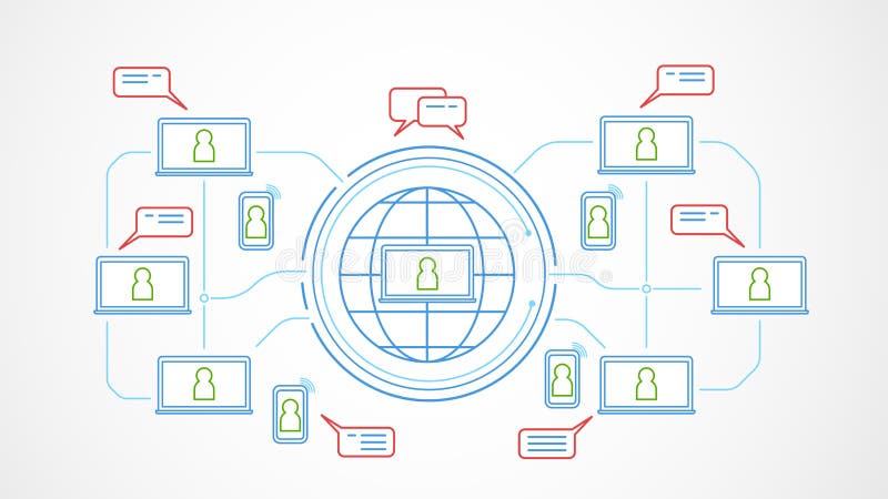 Computer Networking stock illustration. Illustration of isolated - 25197321