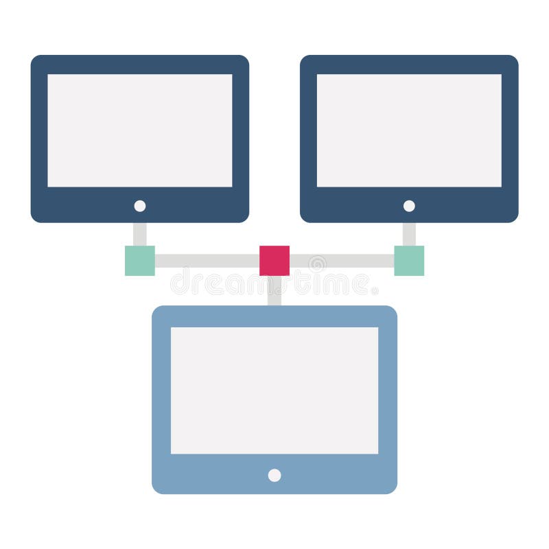 Networking Flat Design Icon. Social Network Sign Stock Vector ...