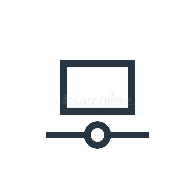 Computer Networking Icon Vector from Network Concept. Thin Line Illustration of Computer ...